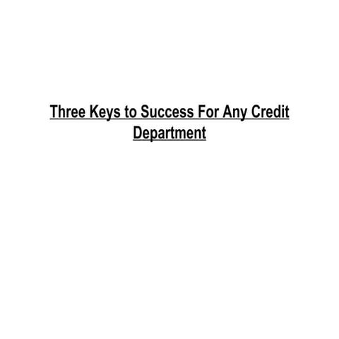 Three Keys to Success | PPT