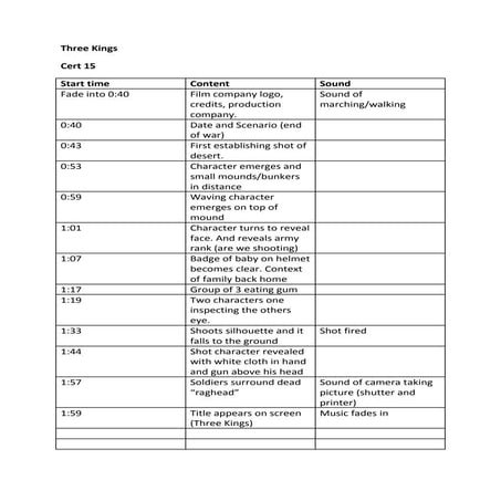 Insidious Trailer Timeline | DOCX