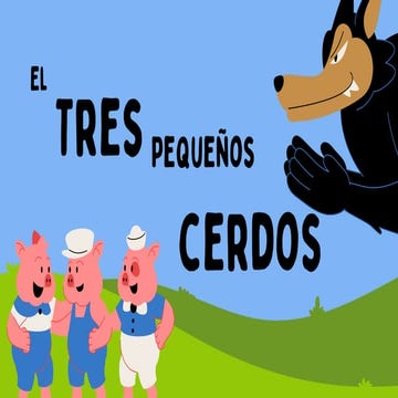 Three Little Pigs Education Presentation in Green Blue Animated Style ...