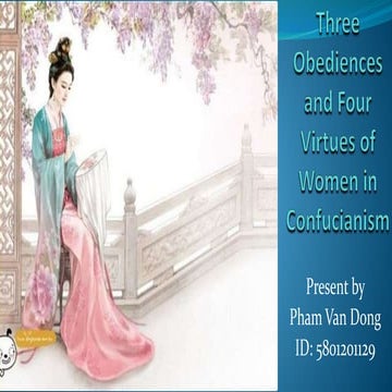 Three obediences and four virtues of women | PPT