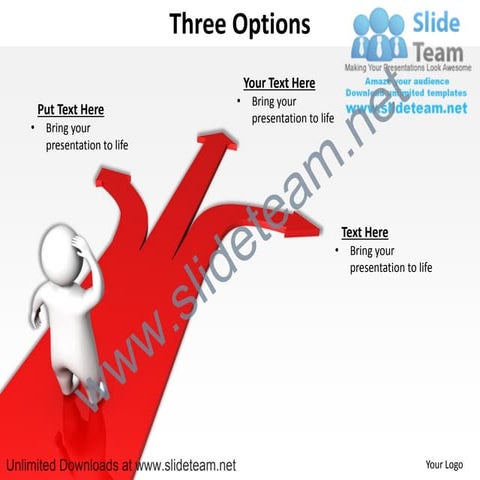 Three options ppt slides presentation diagrams templates | PDF