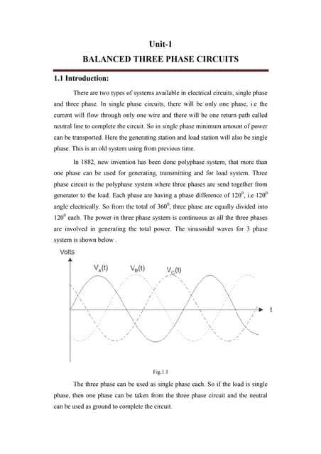 BEF 23803 - Lecture 4 - Unbalanced Three - Phase Circuits.ppt | Physics | Science