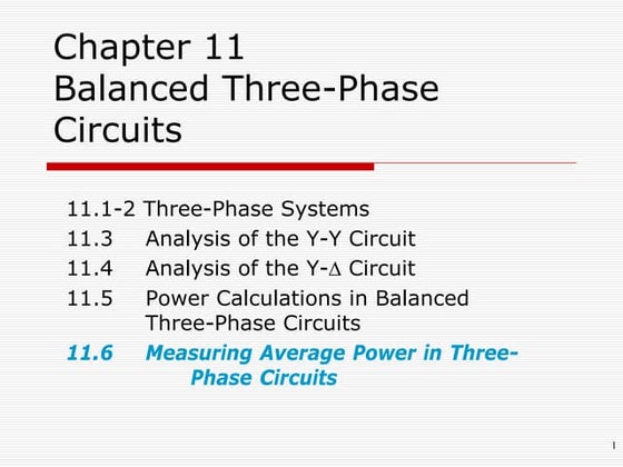 BEF 23803 - Lecture 4 - Unbalanced Three - Phase Circuits.ppt | Physics | Science