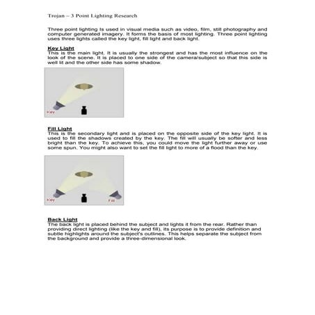 Three point lighting | DOCX