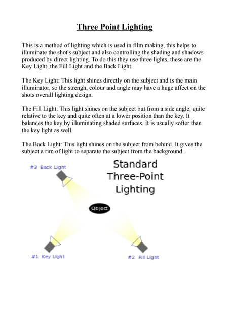 Three point lighting | PPT
