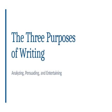 Three Purposes of Writing presentation slides | PPTX