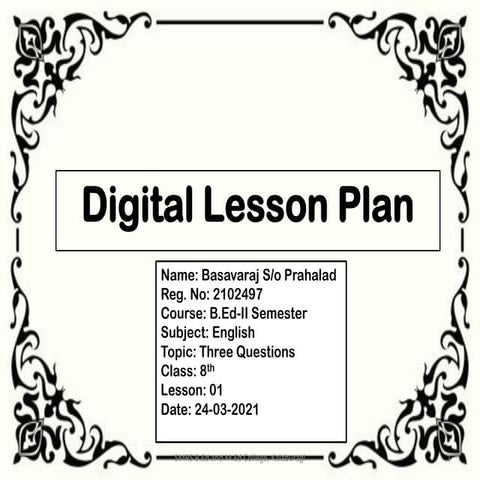 Three questions 1 | PDF