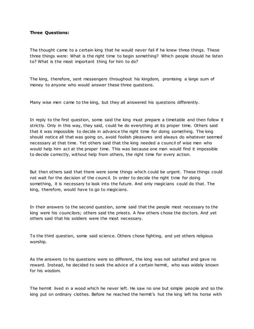 7 three questions | PPTX