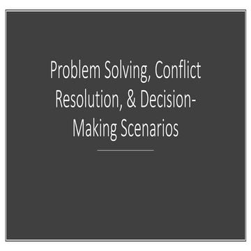 Three Scenarios Activity | PPT