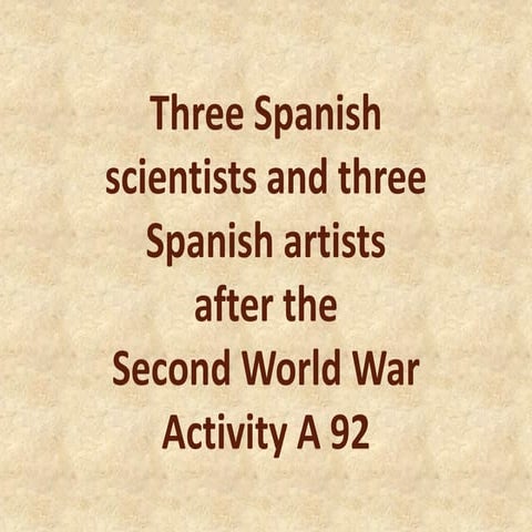 Three spanish artists and three spanish scientists | PDF