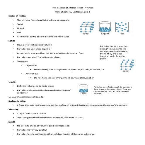 Three states of matter notes | DOCX