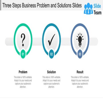 Three Steps Business Problem And Solutions Slides | PPT