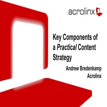 Key Components of a Practical Content Strategy | PPTX