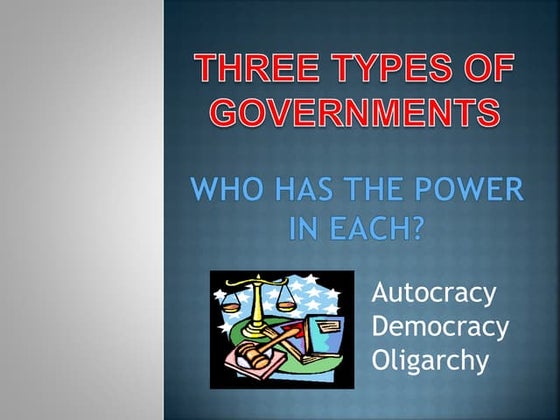 Types Of Governments | PPT
