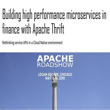 Building High Performance Microservices In Finance With Apache Thrift Ppt 5913