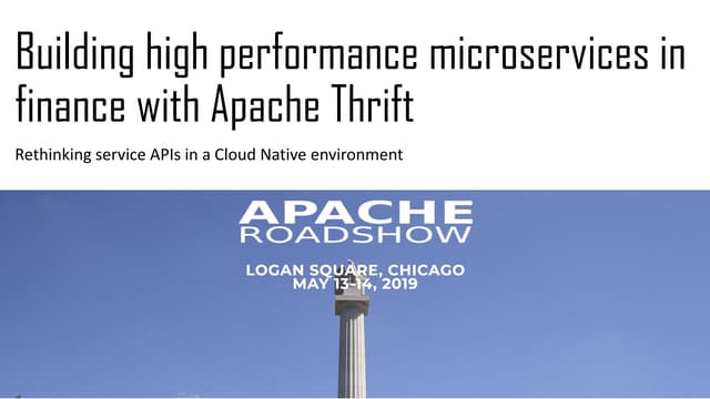 Building High Performance Microservices In Finance With Apache Thrift Ppt 5913