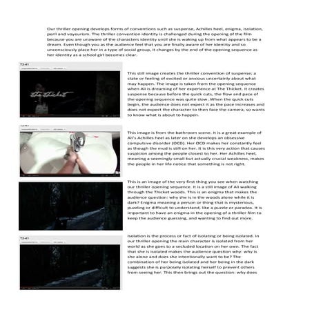 Analysis of thriller movie surveys | DOCX