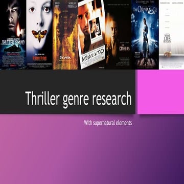 Thriller genre research | PPT