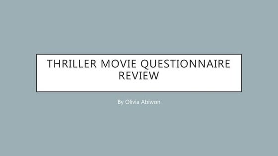 Questionnaire : Thriller | PDF