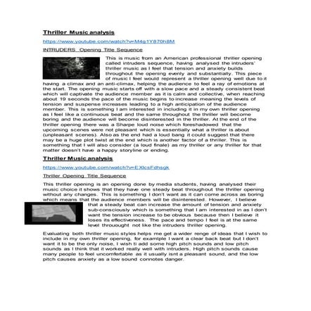 Thriller music analysis | PDF