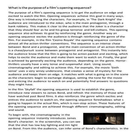 Thriller opening sequence | DOCX