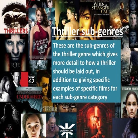 Thriller sub genres&diff types of thriller | PPTX | Crime & Harmful ...