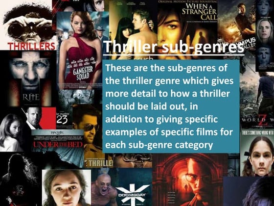 Different genre of thriller | PPTX