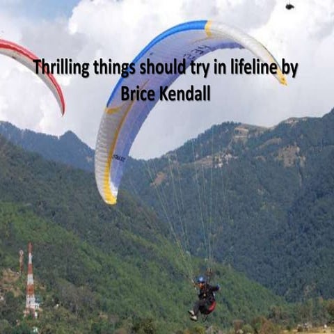 Thrilling things should try in lifeline by Brice Kendall | PPTX