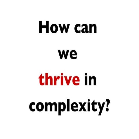 How can we thrive in Complexity take 2 | PPT