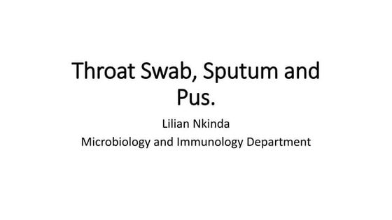 Sputum Examination and Analysis | PPTX | Lung and Respiratory Health ...