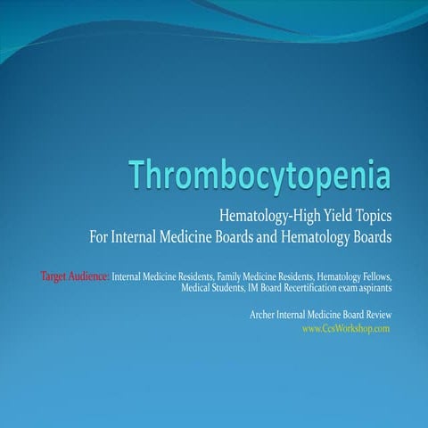 Thrombocytopenia | PPT