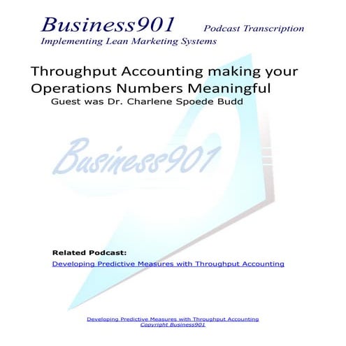 Throughput Accounting | PDF