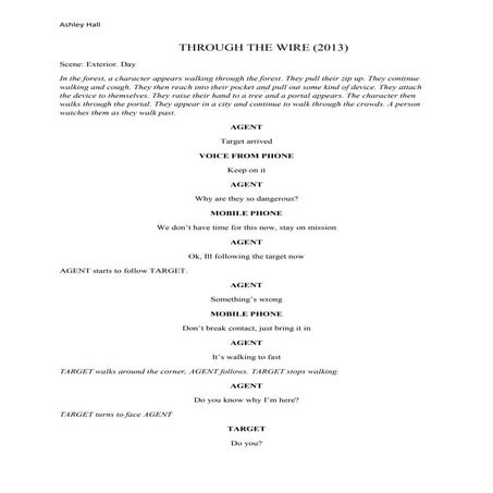 Through the wire script | DOCX