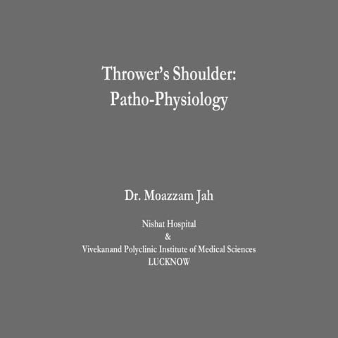 Thrower's shoulder ppt | PPTX