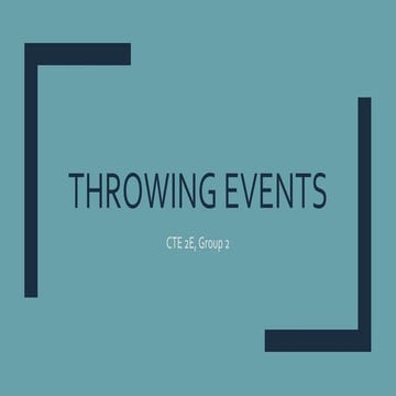 PE 3: Throwing Events | PPTX