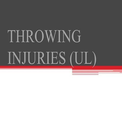 THROWING INJURIES OF UPPER LIMB - MANOJ PRASATH | PPTX
