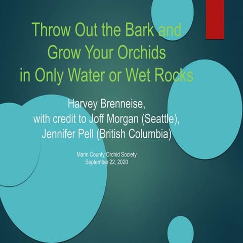 Throw out the bark and grow your orchids in only water or wet rocks ...