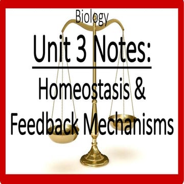 Ths general biology unit 3 cell processes homeostasis and feedback ...