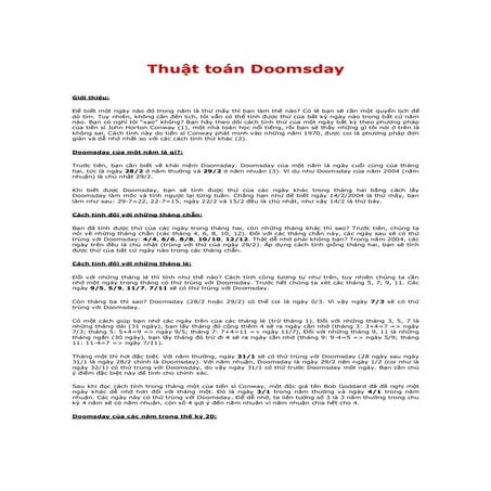 Thuat toan doomsday | PDF