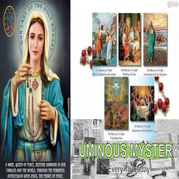 Luminous Mystery: Holy Rosary (Thursday) with COVID19 Oratio Imperata ...