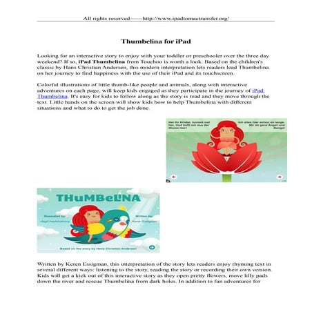 Thumbelina for ipad | DOC
