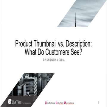 Product Thumbnail vs. Description: What Do Customers See? | PDF