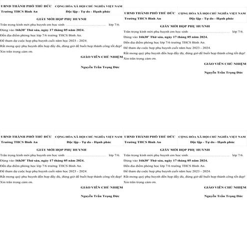 thu moi hop PHHS hay la thu moi mau de hop | PDF