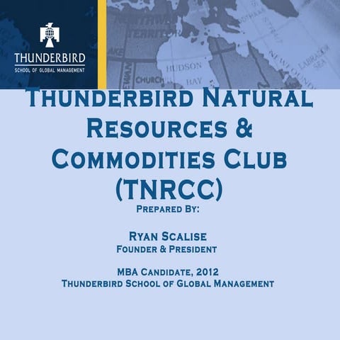 Thunderbird Natural Resources And Commodities Club Presentation Updated 082011 | PPT