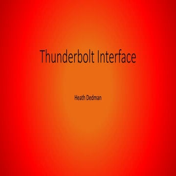 Thunderbolt interface | PPTX