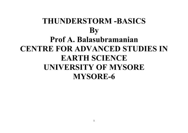 Thunderstorms | PPTX