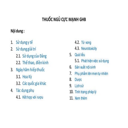 Thuốc ngủ cực mạnh GHB | PPT