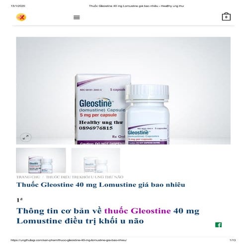 Thuoc gleostine 40 mg lomustine gia bao nhieu healthy ung thu | PDF