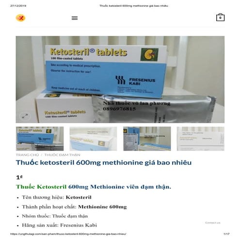 Thuoc ketosteril 600mg ketosteril ketosteril gia bao nhieu healthy ung ...