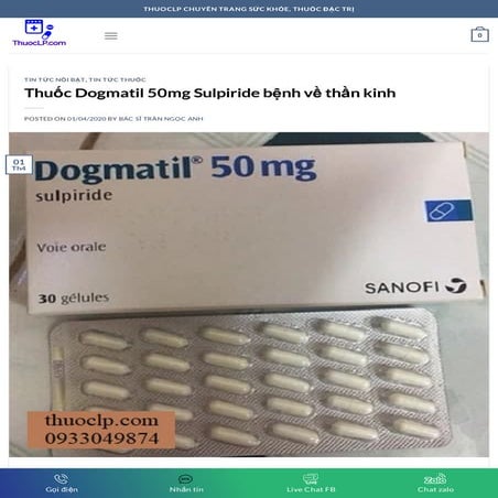 Thuoc Dogmatil 50mg Lieu dung luu y huong dan su dung | ThuocLP | PDF